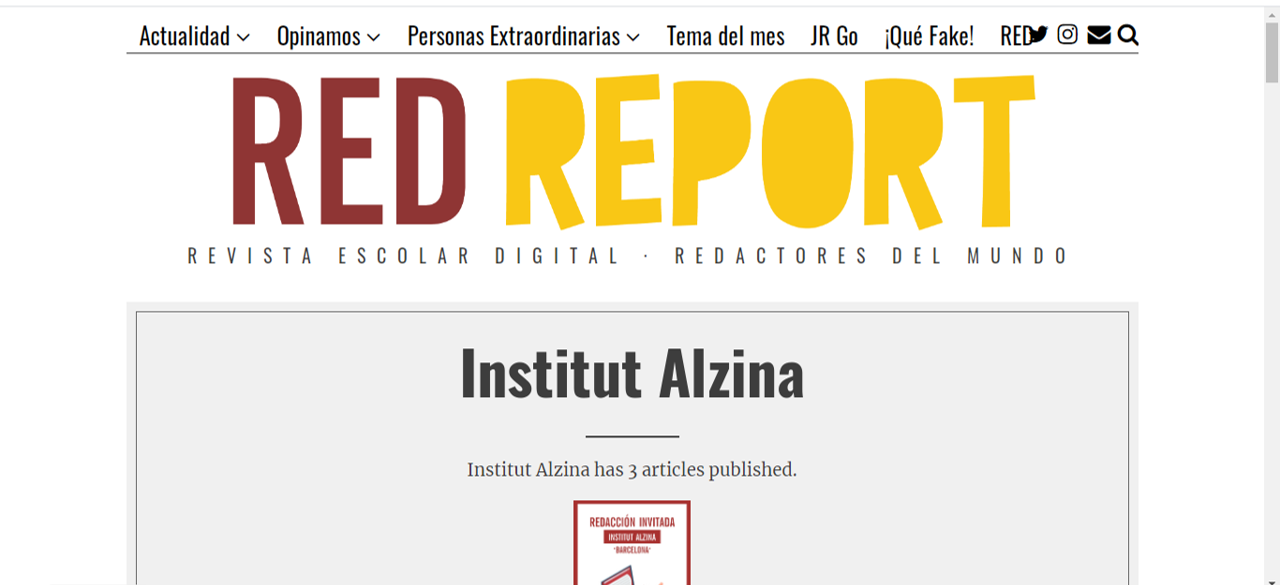 Articles en anglès | Red Report - Institut L'Alzina